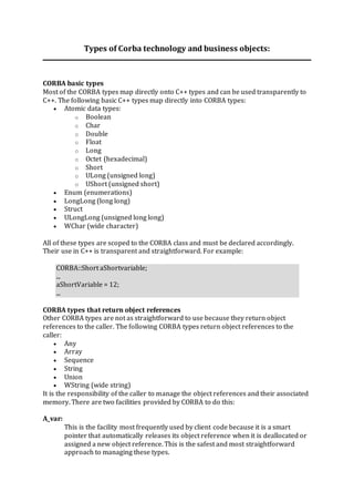 82159587 case-study-on-corba | DOCX