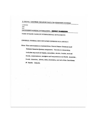 CLASSIFIED UNITED STATES TREASURY SCREENS | PDF