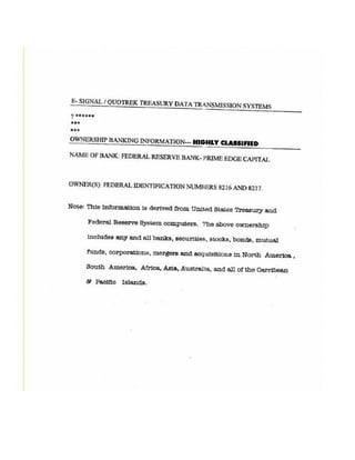 CLASSIFIED UNITED STATES TREASURY SCREENS | PDF