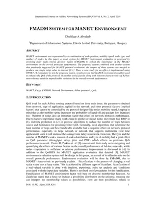 FMADM System for MANET Environment - Published Article | PDF