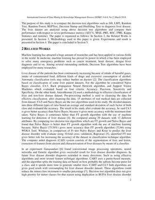 LIVER DISEASE PREDICTION BY USING DIFFERENT DECISION TREE TECHNIQUES | PDF