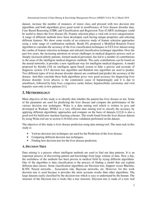 LIVER DISEASE PREDICTION BY USING DIFFERENT DECISION TREE TECHNIQUES | PDF