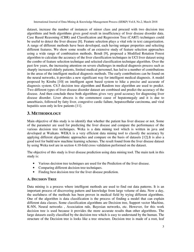 LIVER DISEASE PREDICTION BY USING DIFFERENT DECISION TREE TECHNIQUES | PDF