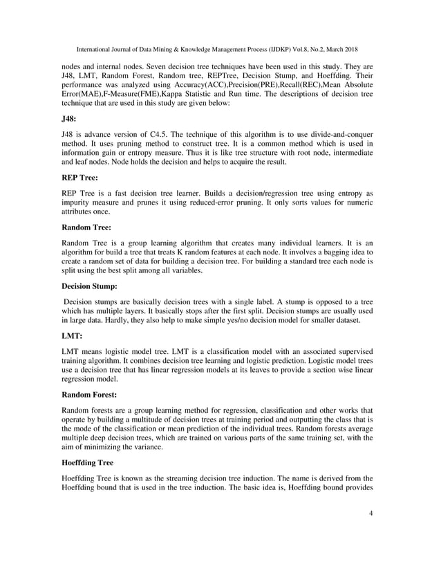 LIVER DISEASE PREDICTION BY USING DIFFERENT DECISION TREE TECHNIQUES | PDF