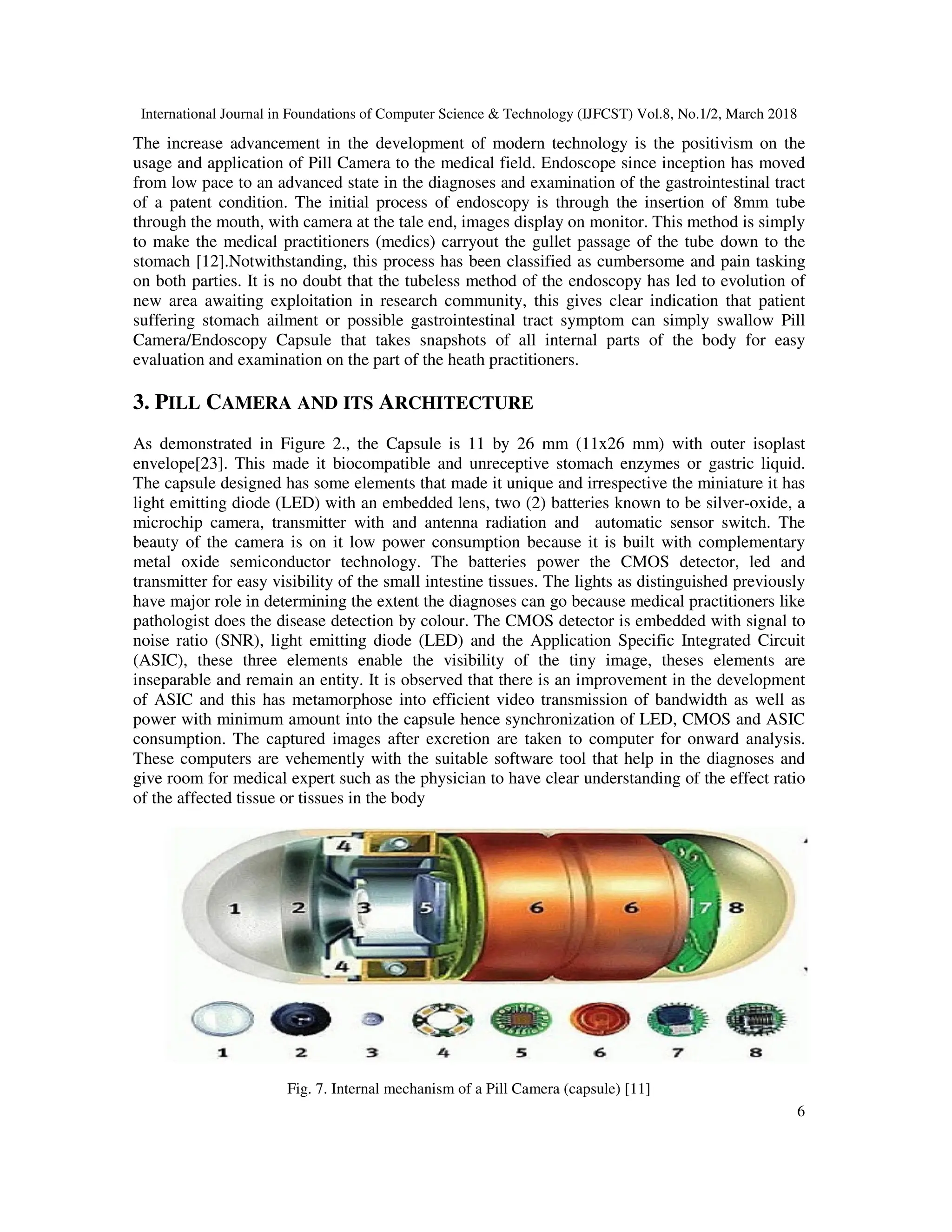 STRUCTURAL DYNAMICS AND EVOLUTION OF CAPSULE ENDOSCOPY (PILL CAMERA ...