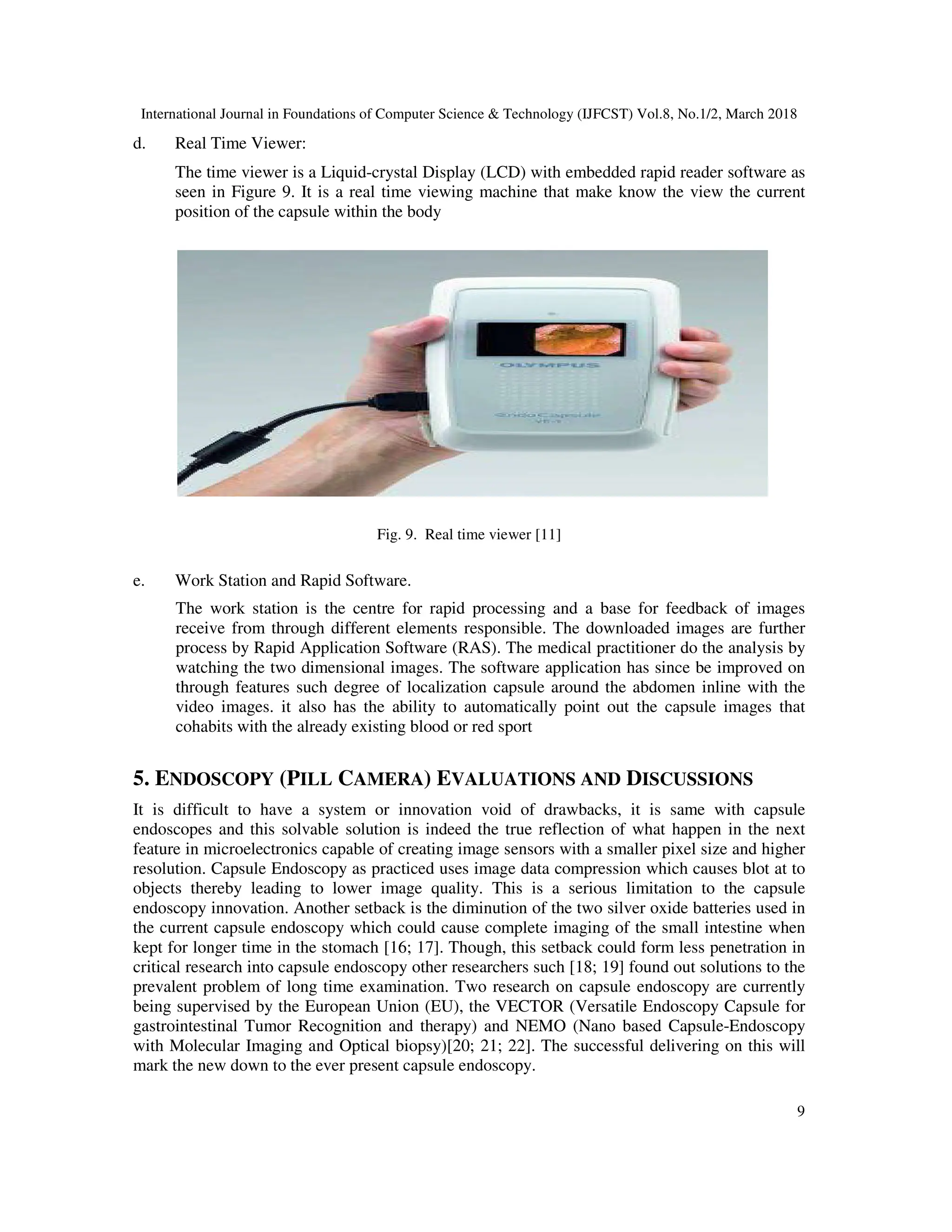 STRUCTURAL DYNAMICS AND EVOLUTION OF CAPSULE ENDOSCOPY (PILL CAMERA ...