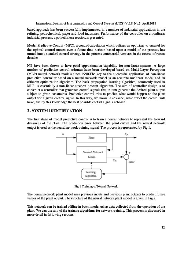 CONTROL OF A HEAT EXCHANGER USING NEURAL NETWORK PREDICTIVE CONTROLLE…