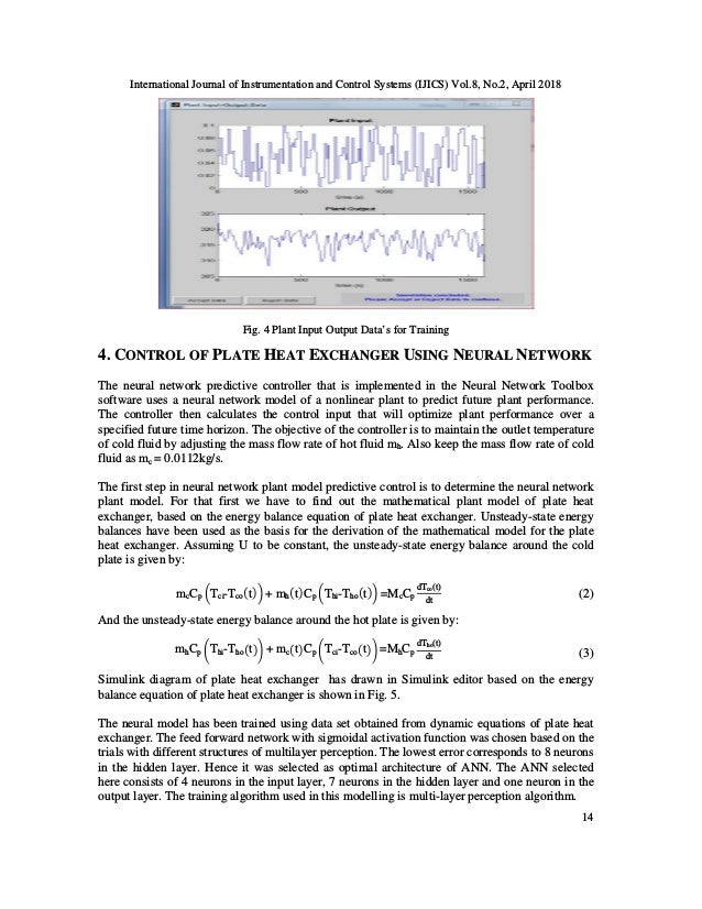 CONTROL OF A HEAT EXCHANGER USING NEURAL NETWORK PREDICTIVE CONTROLLE…
