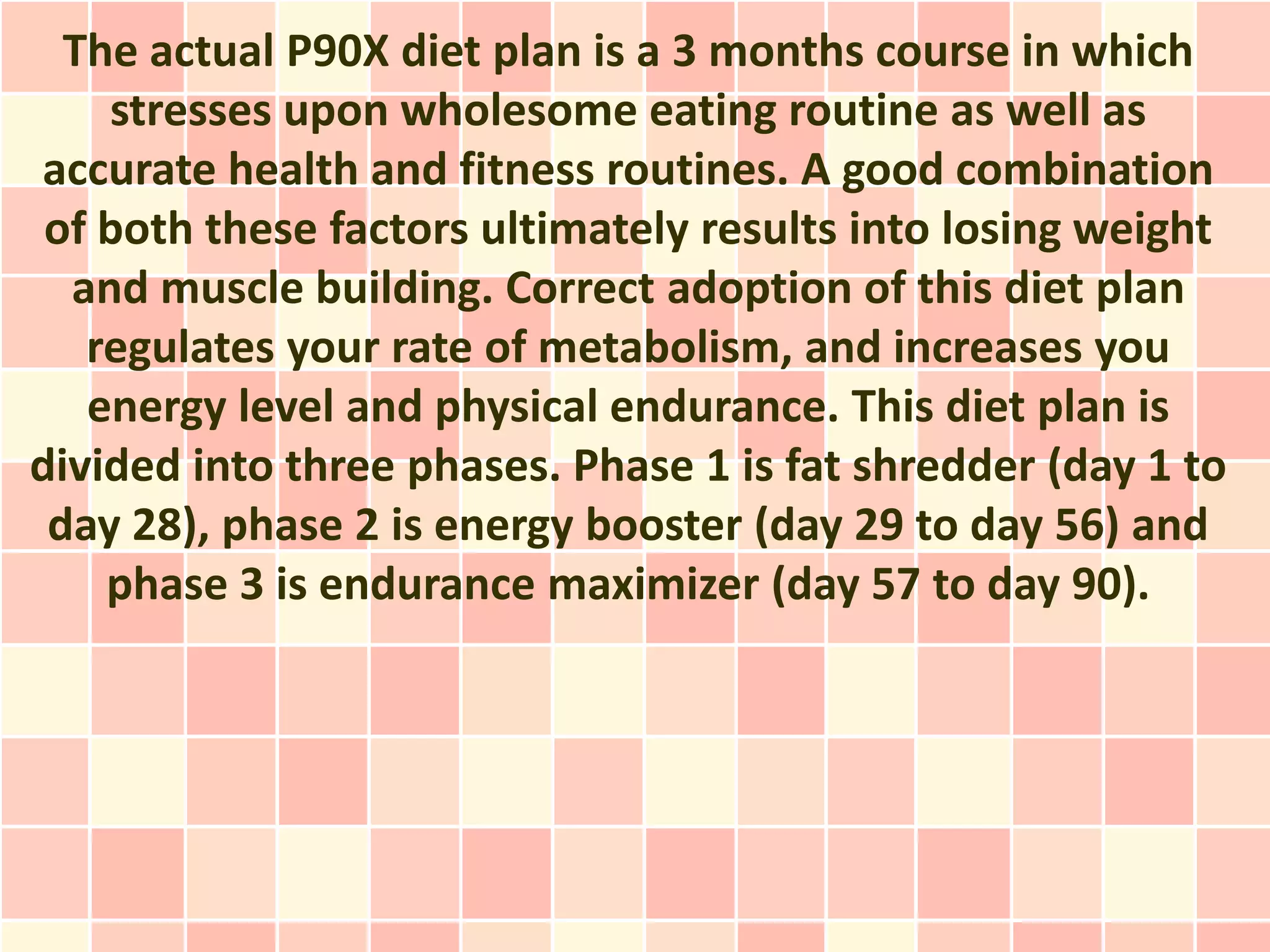 P90X Diet Plan | PPTX