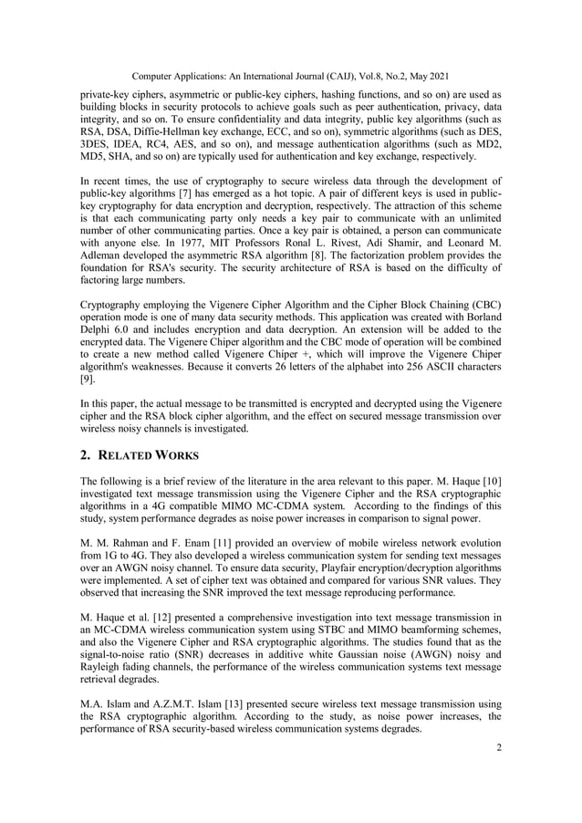 SECURED TEXT MESSAGE TRANSMISSION IN A WIRELESS COMMUNICATION SYSTEM WITH THE IMPLEMENTATION OF ...