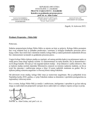 Alan Uzelac Preporuka | PDF