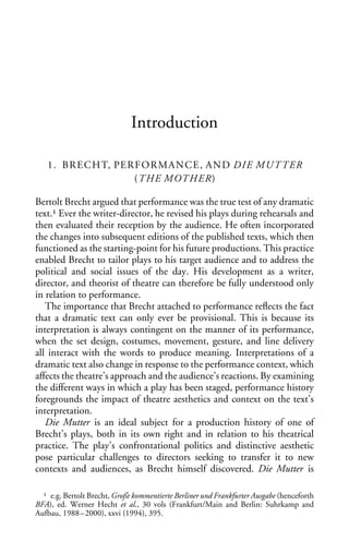 Brecht And Political Theatre The Mother On Stage Laura Bradley | PDF