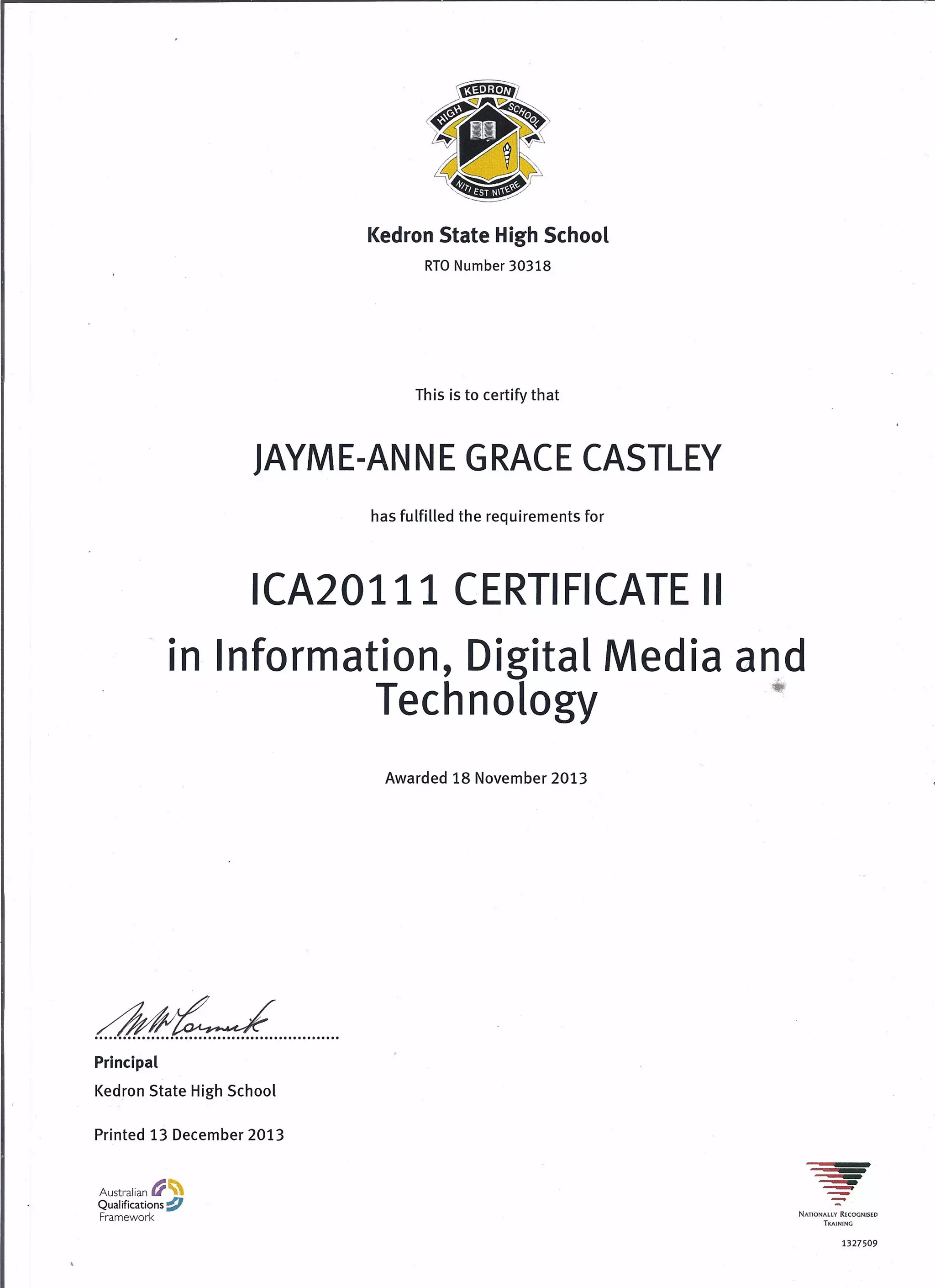 ICA Cert ll | PDF