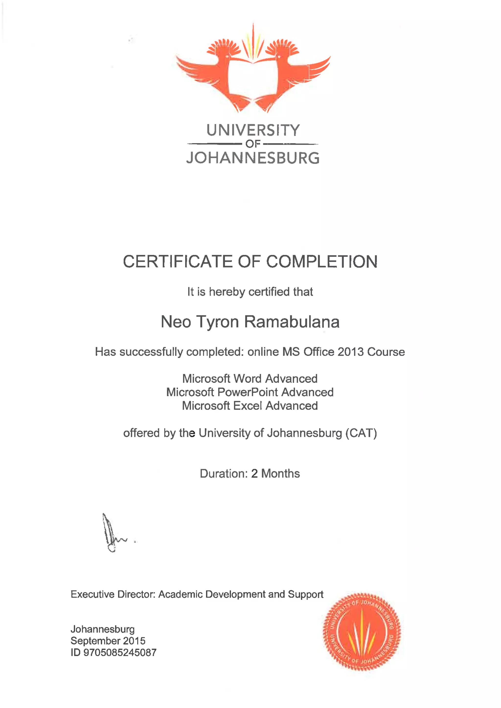 MS OFFICE CERTIFICATE | PDF