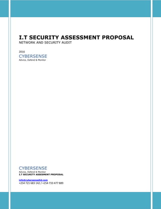 IT SECURITY ASSESSMENT PROPOSAL | PDF
