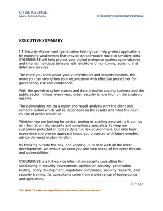 IT SECURITY ASSESSMENT PROPOSAL | PDF