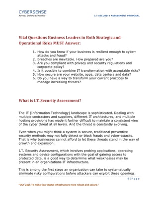 IT SECURITY ASSESSMENT PROPOSAL | PDF