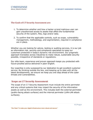 IT SECURITY ASSESSMENT PROPOSAL | PDF