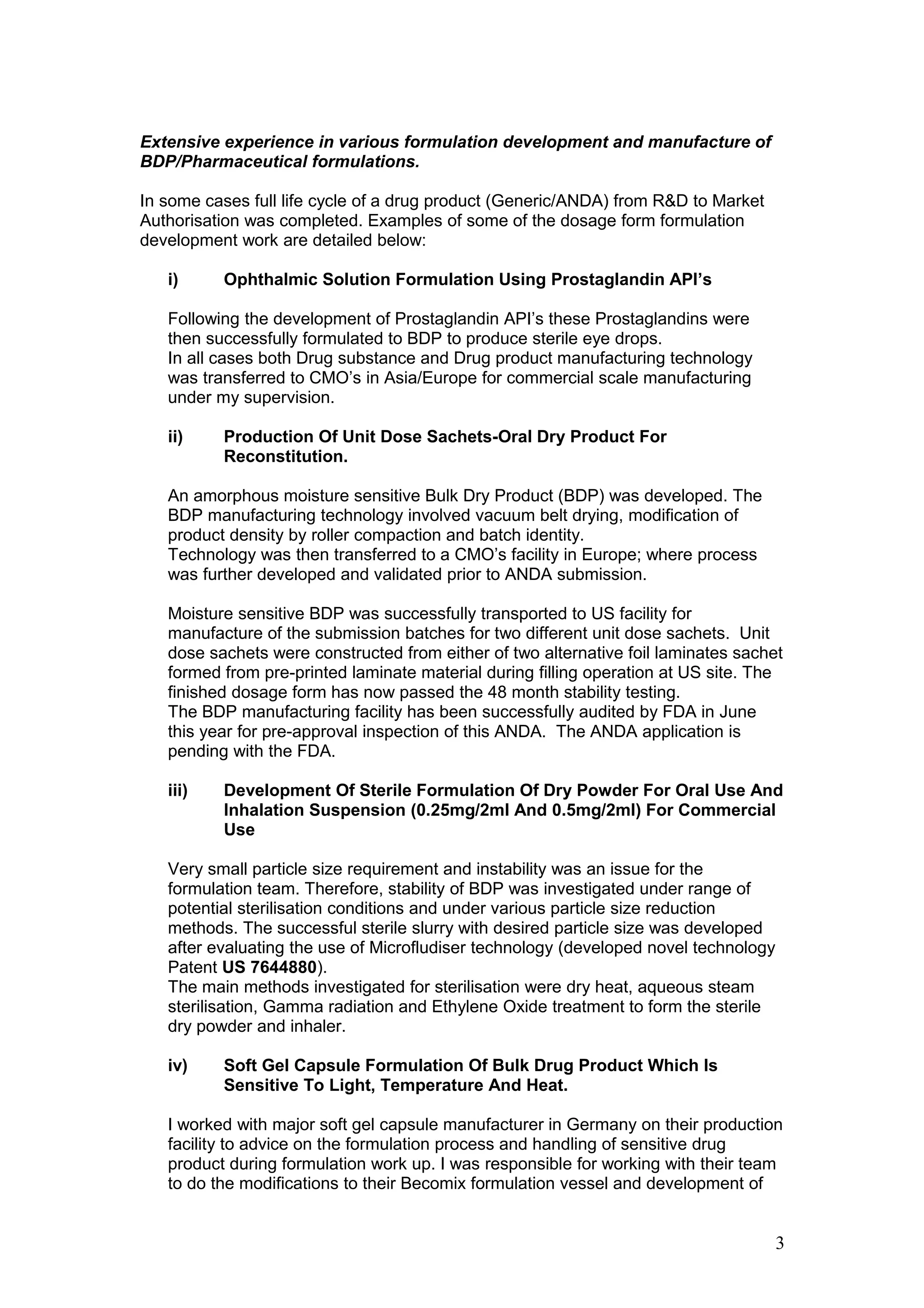 Parveen Bhatarah CV Appendix | PDF
