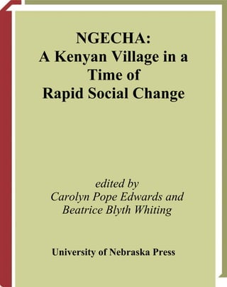 Ngecha A Kenyan Village In A Time Of Rapid Social Change Carolyn Pope ...