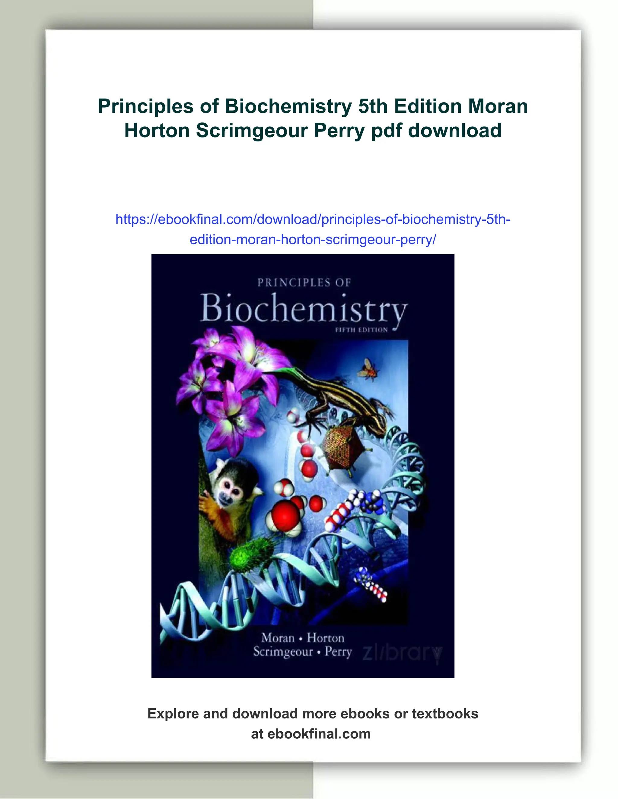 Principles of Biochemistry 5th Edition Moran Horton Scrimgeour Perry | PDF
