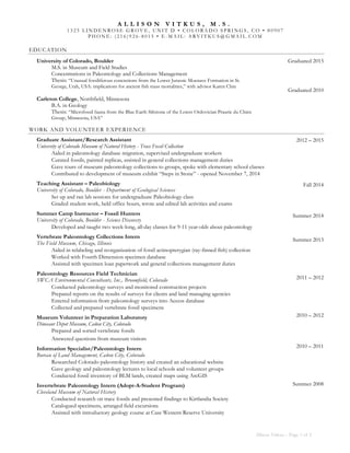 Vitkus August 2015 Resume | PDF