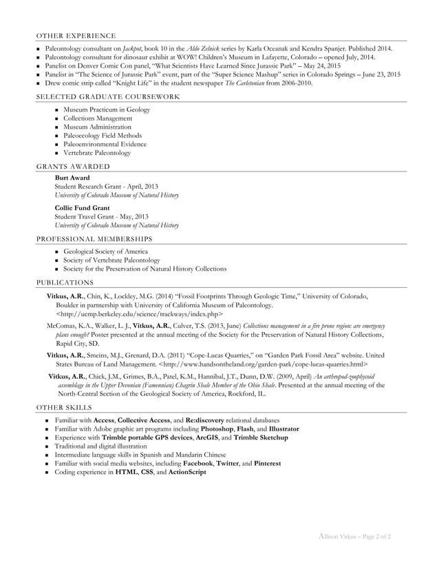 Vitkus August 2015 Resume | PDF