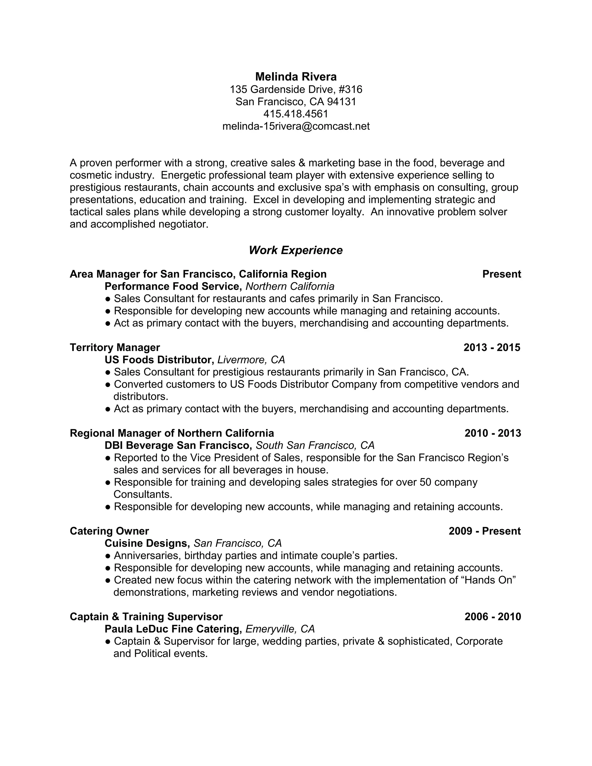 1 Melinda Rivera's Resume 2015 | DOC