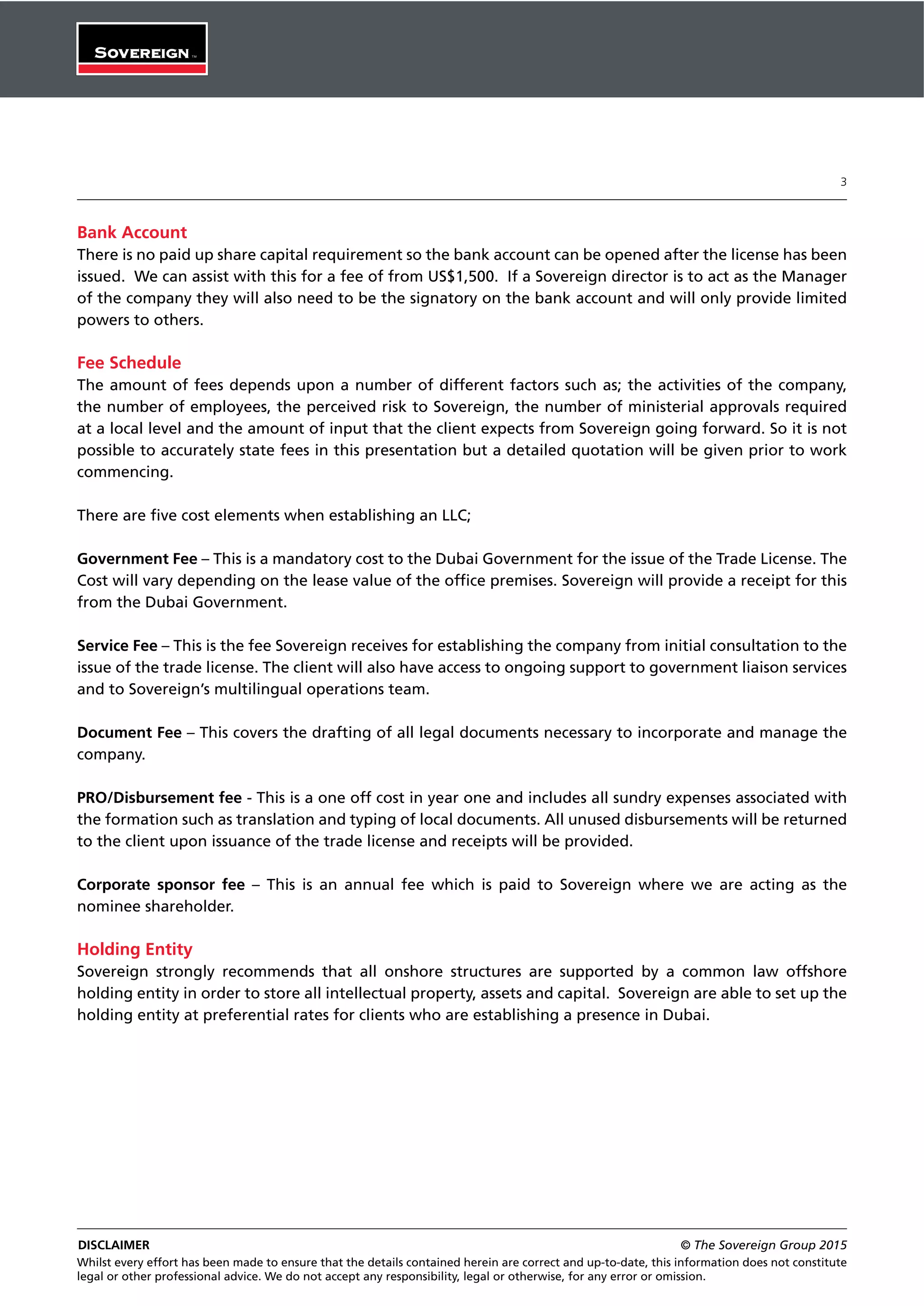 Dubai Onshore LLC info sheet | PDF