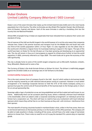 Dubai Onshore LLC info sheet | PDF | Business Accounting & Finance ...