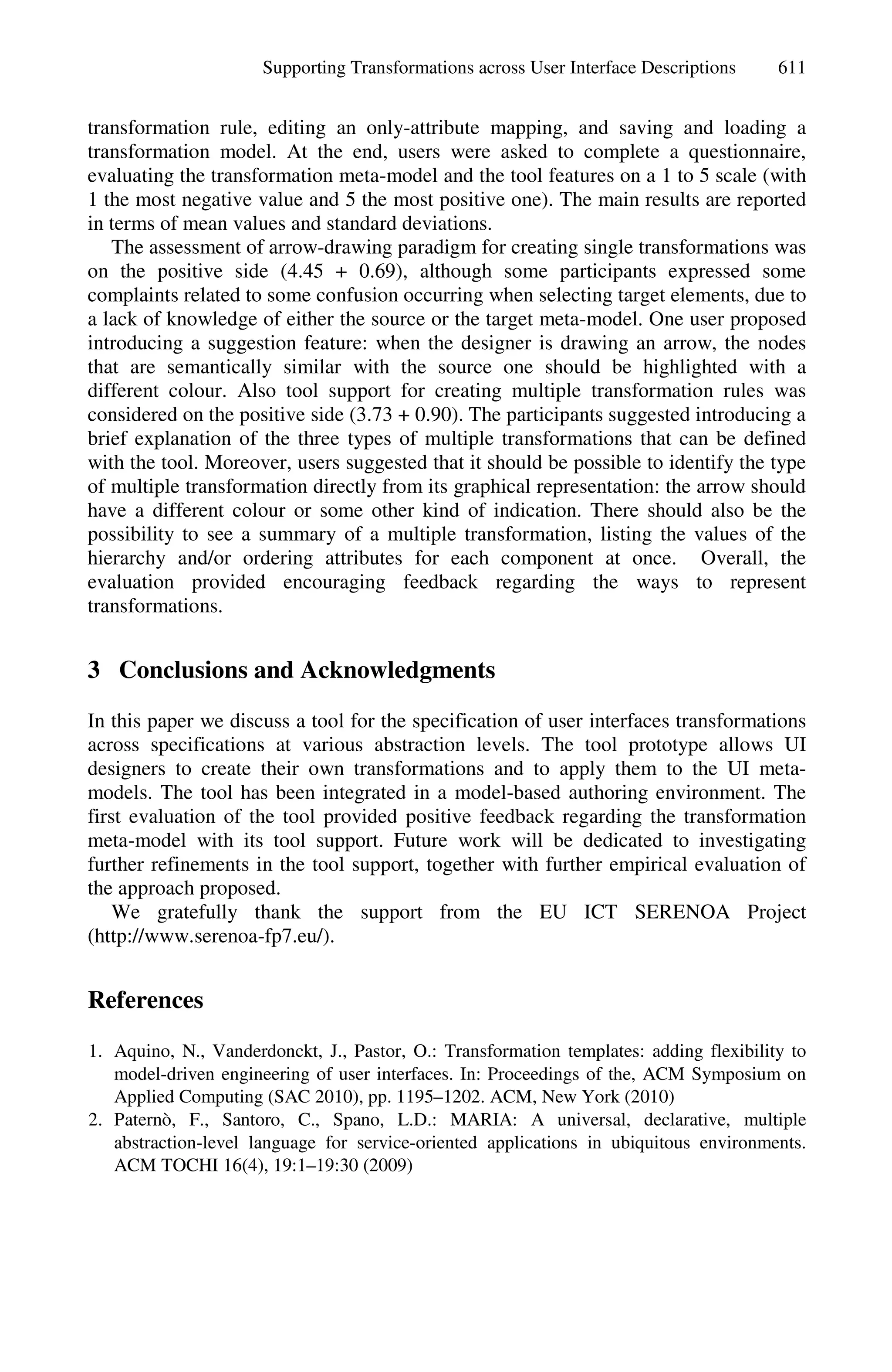 SMARCOS CNR Paper Supporting Transformations across user interface | PDF
