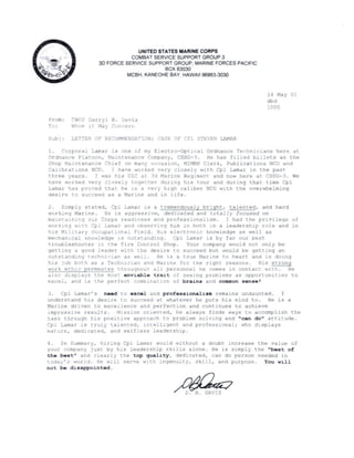 USMC Recommendation | PDF