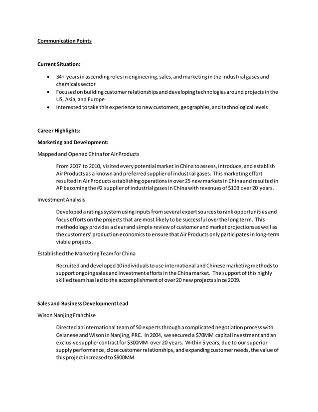 Communication Points for Resume | PDF