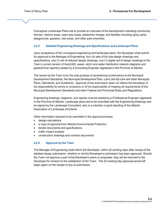 Town of Stony Plain - Municipal Design Standards | PDF