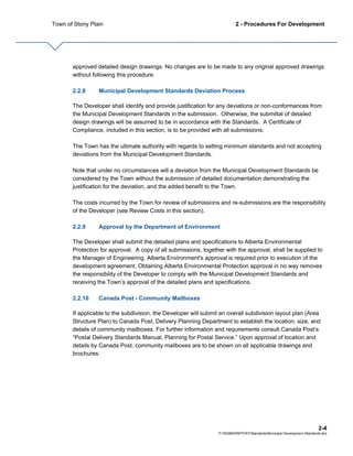 Town of Stony Plain - Municipal Design Standards | PDF