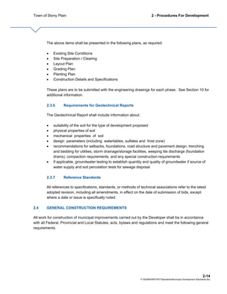 Town of Stony Plain - Municipal Design Standards | PDF