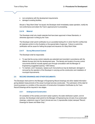 Town of Stony Plain - Municipal Design Standards | PDF