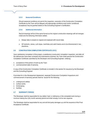 Town of Stony Plain - Municipal Design Standards | PDF