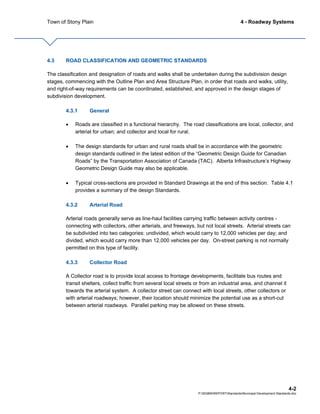 Town of Stony Plain - Municipal Design Standards | PDF