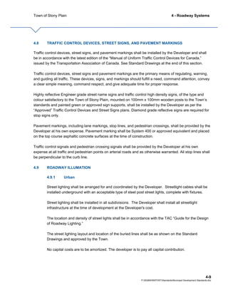 Town of Stony Plain - Municipal Design Standards | PDF