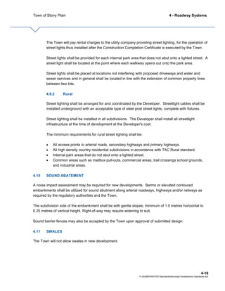 Town of Stony Plain - Municipal Design Standards | PDF