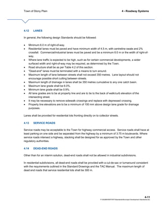 Town of Stony Plain - Municipal Design Standards | PDF