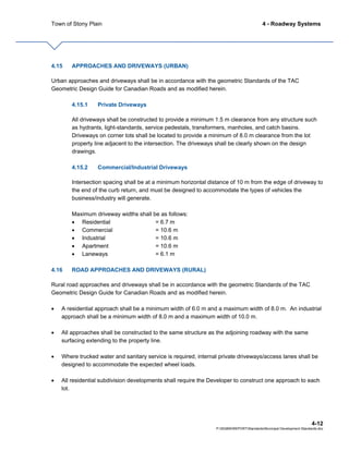 Town of Stony Plain - Municipal Design Standards | PDF