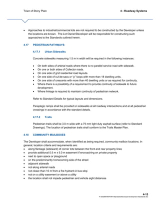 Town of Stony Plain - Municipal Design Standards | PDF