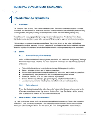 Town of Stony Plain - Municipal Design Standards | PDF