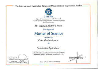 MSc. Degree Andrei Costan | PDF