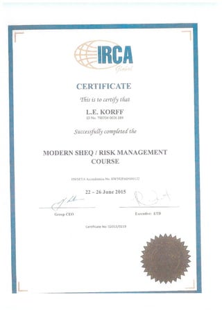 LOUISA KORFF CV 02 OCTOBER 16 | PDF