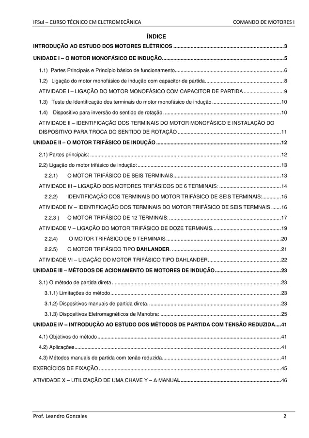 Apostila Comandos Elétricos Prática Cefet Pdf