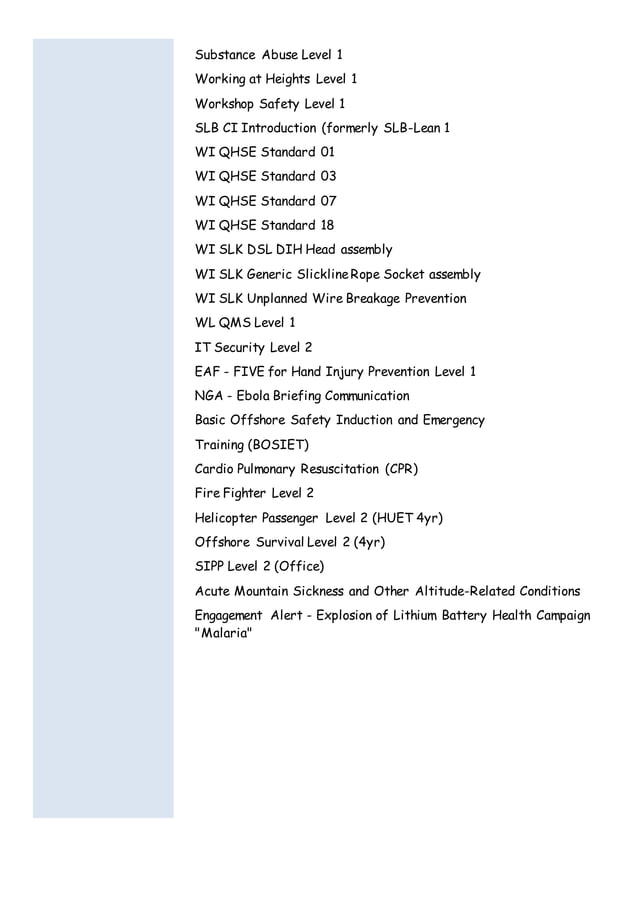 ANWAR - CV SLB Format | DOCX