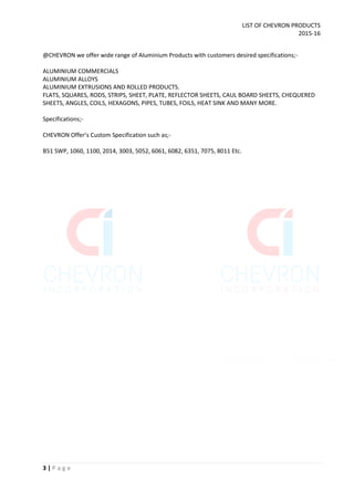 CHEVRON Aluminium PRODUCTS | PDF